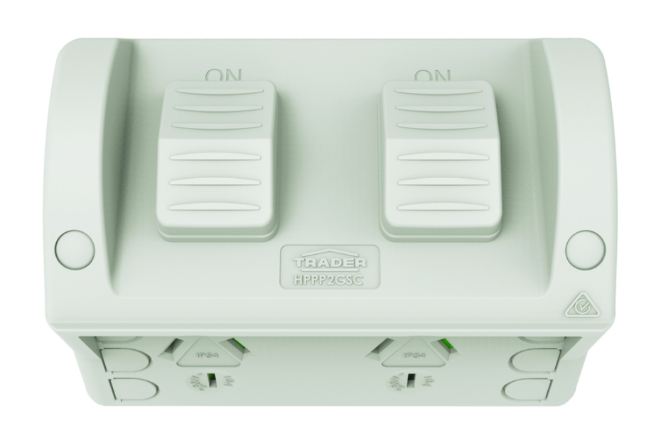 DOUBLE OUTDOOR WEATHERPROOF POWER POINT SEPARATE CIRCUIT WITH IPA STUDS ...